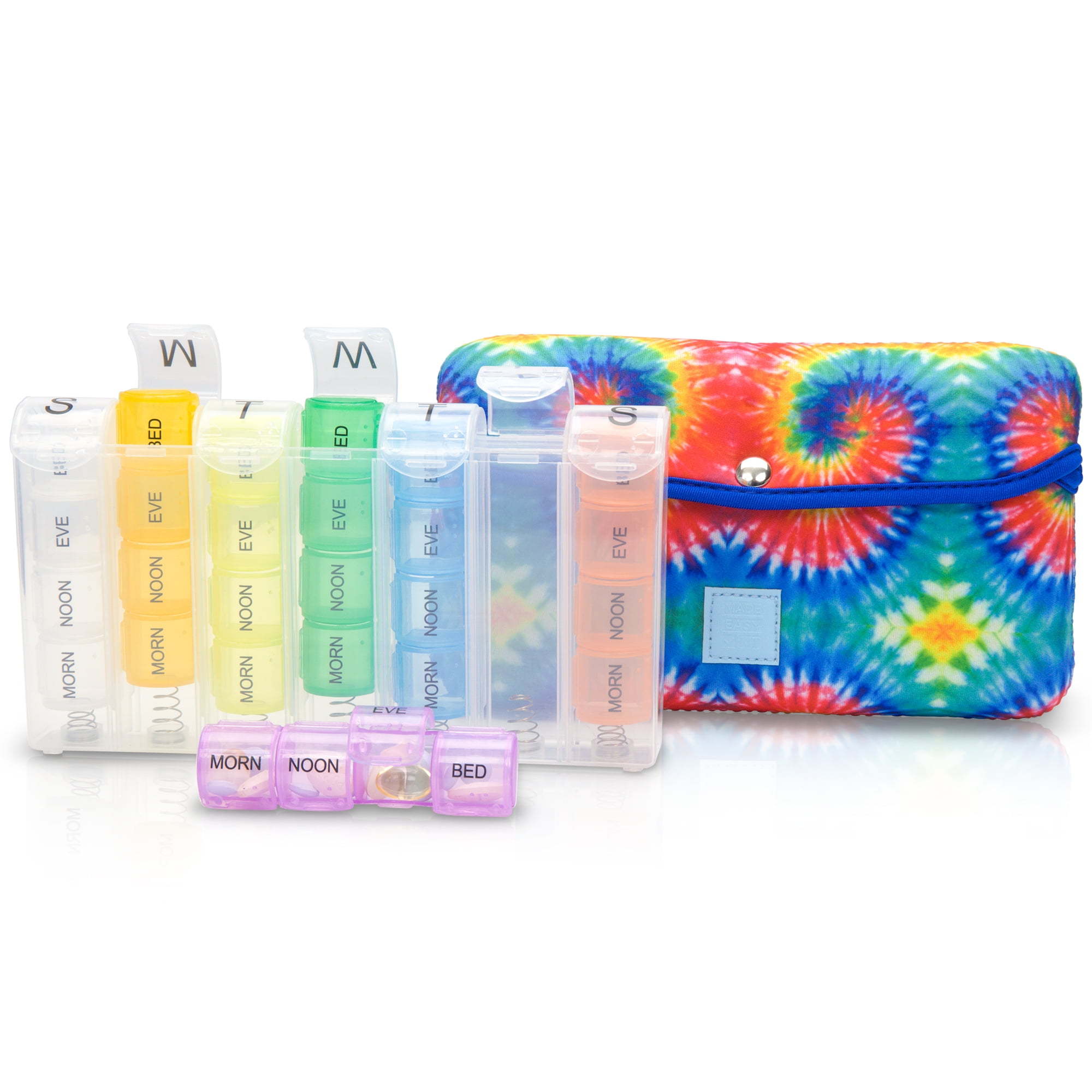 Made Easy Kit Pill Case Large 7-Day / 28 Compartments in Neoprene ...