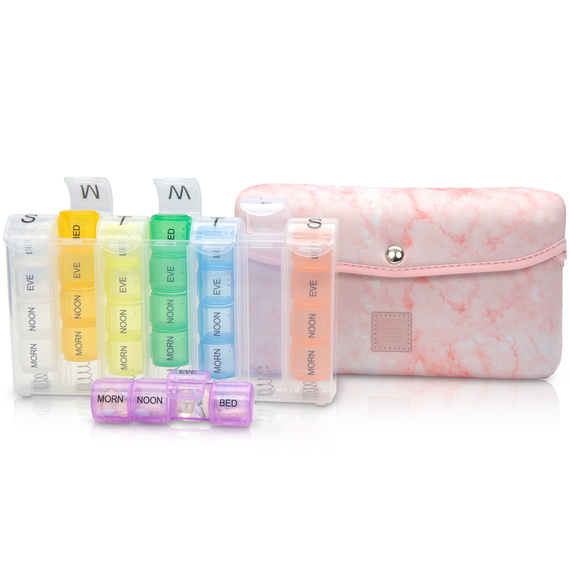 Made Easy Kit Pill Case Large 7-Day / 28 Compartments in Neoprene ...