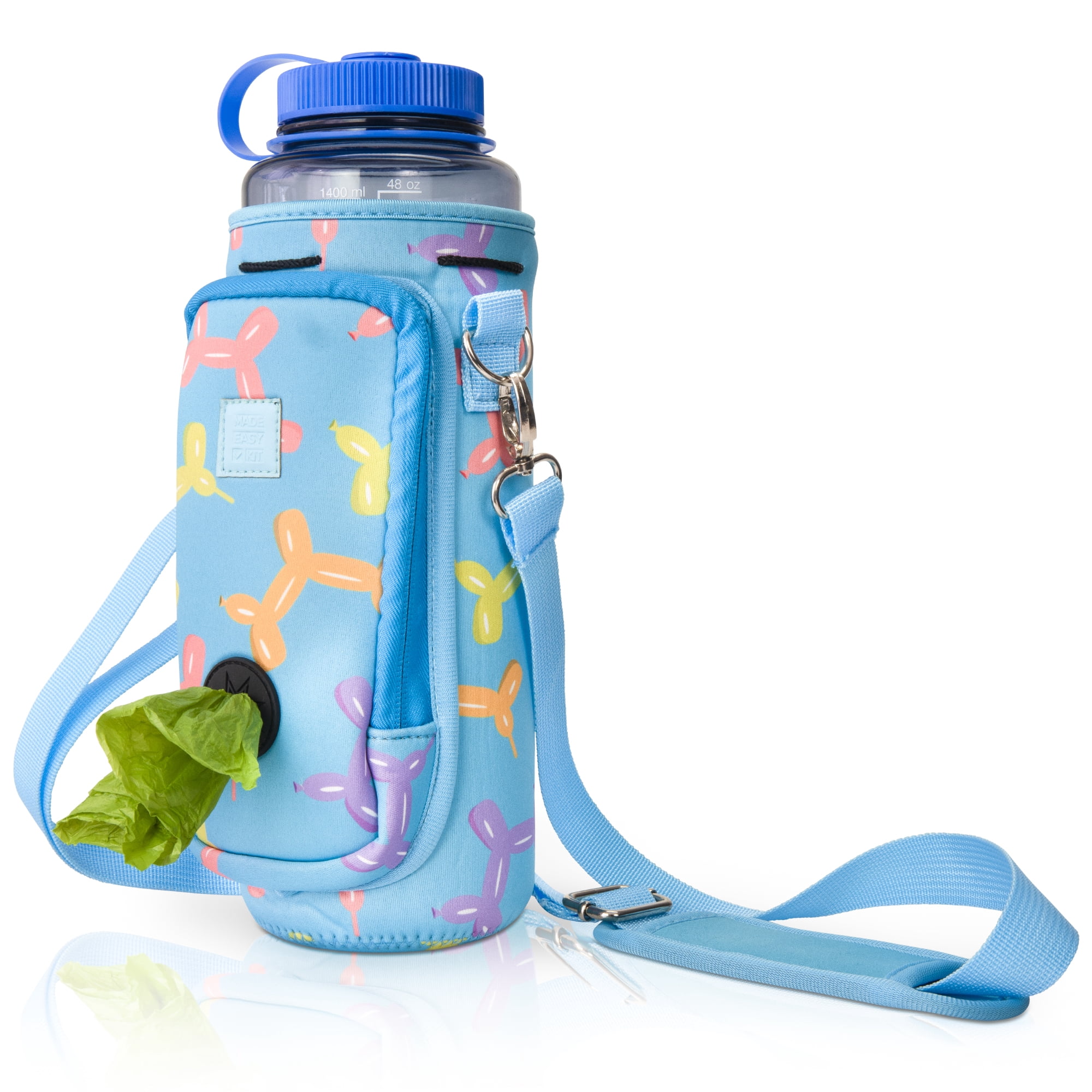 Made Easy Kit Water Bottle Carrier with Pocket for Dog Poop Waste Bags ...