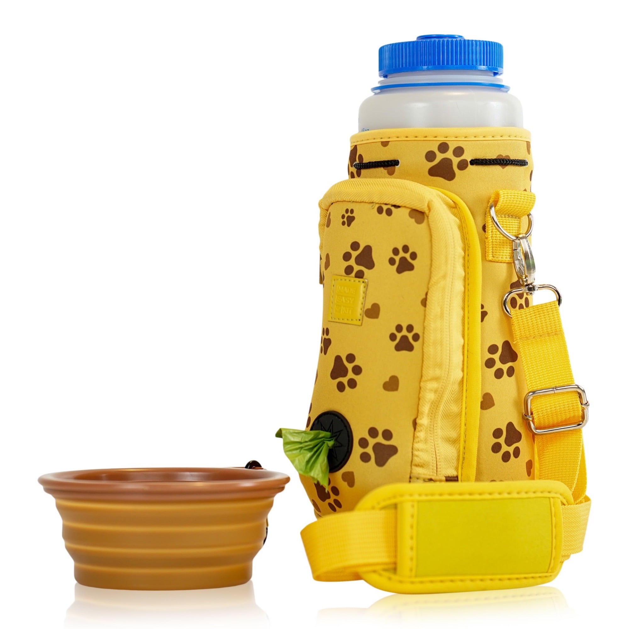 Made Easy Kit Water Bottle Carrier with Pocket for Dog Poop Waste Bags ...