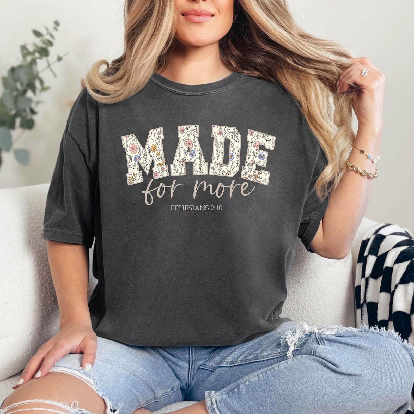 Made For More Shirt, Floral Bible Verse Shirts, Jesus Crewneck, Woman ...