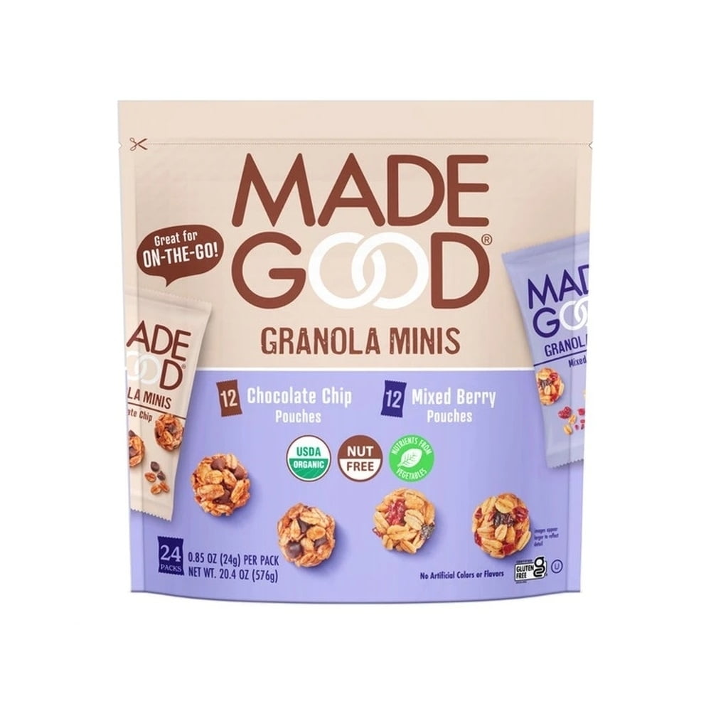 Made Good Organic Granola Minis Variety Pack, Mixed Berry & Chocolate ...