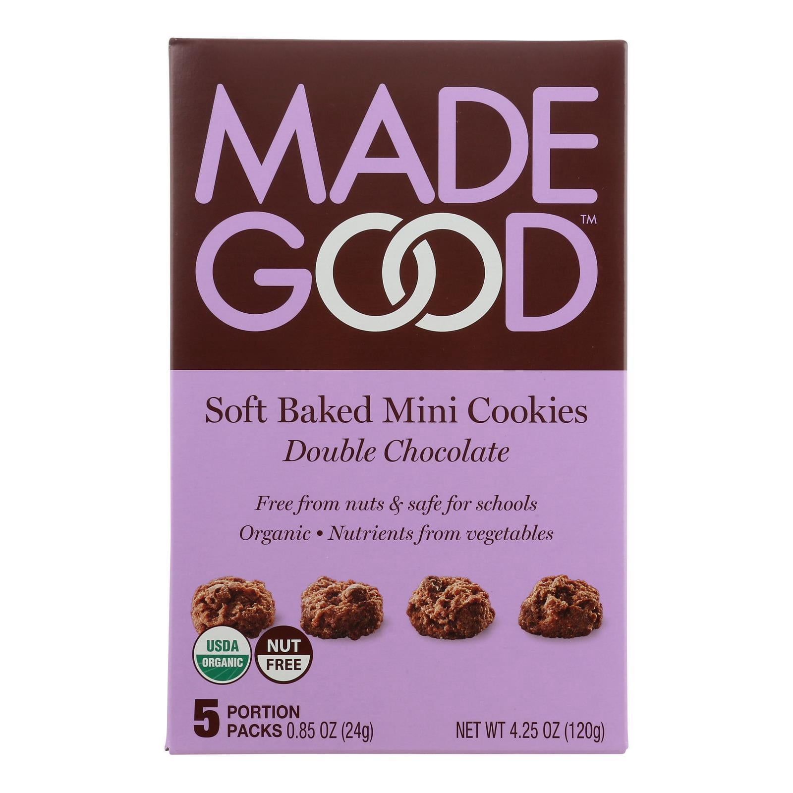 Made Good Soft Baked Mini Cookies - Double Chocolate - Case of 6 - 4.25 ...