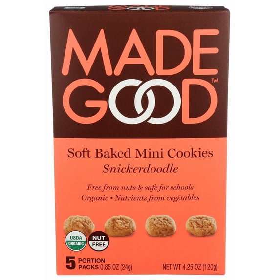 MadeGood Snickerdoodle Soft Baked Mini Cookies, 4.25 Oz - Walmart.com