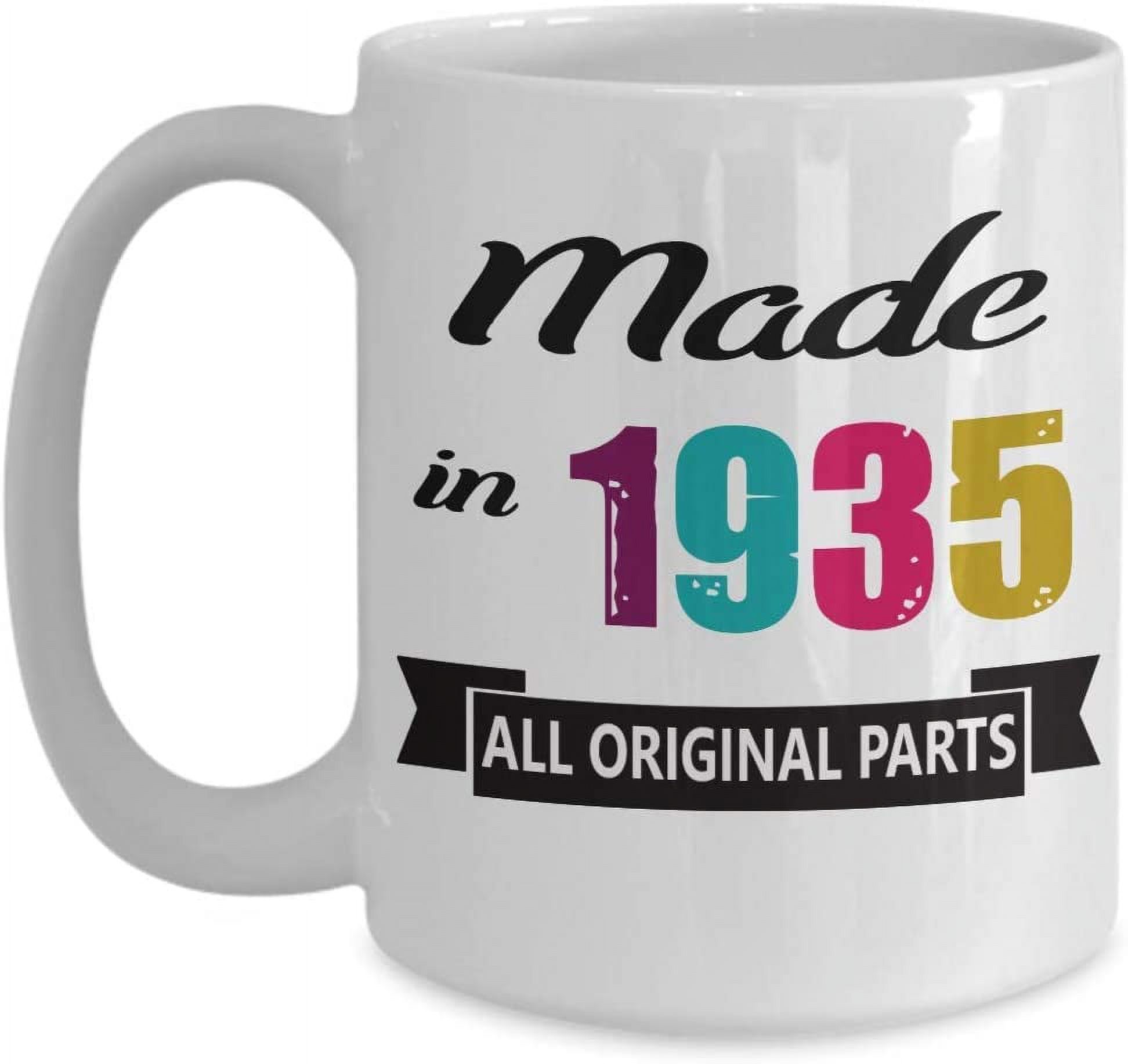 Made In 1935 Coffee Mug Happy 84th, 85th Birthday Gift Ideas for Him ...