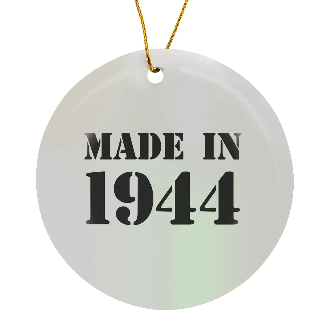 Made In 1944 - Funny Birthday Birth Year Text - Fun Black Bday Stamp ...