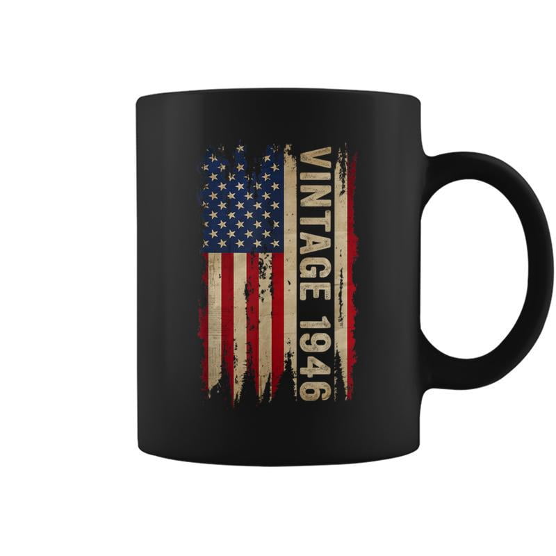 Made In 1946 American Flag 80Th Birthday 80 Year Old Coffee Mugs ...