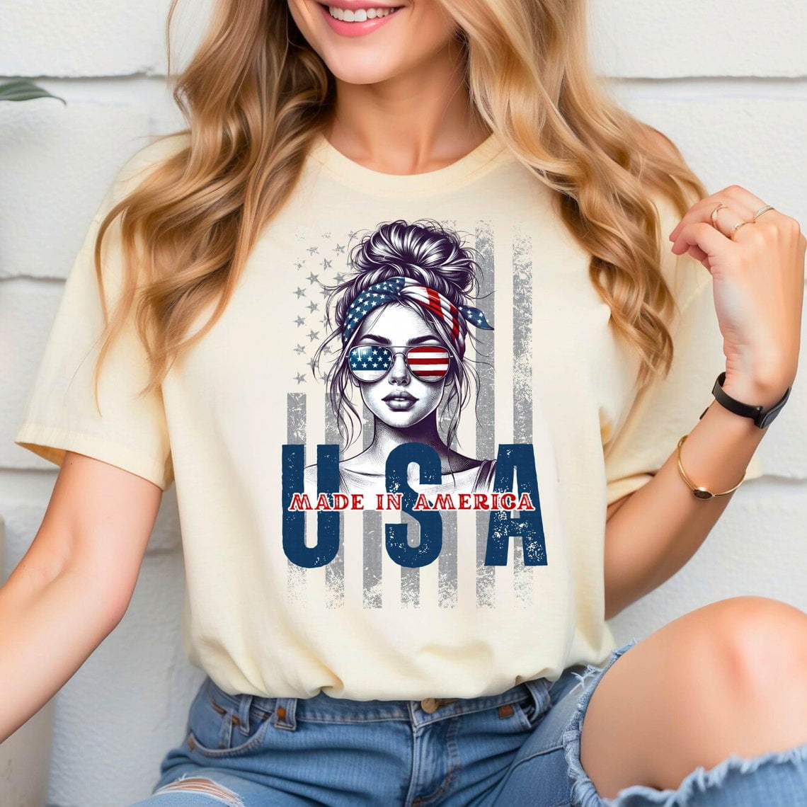 Made In America Usa Shirt, Womens Shirt, Women Gift, Independence Day ...