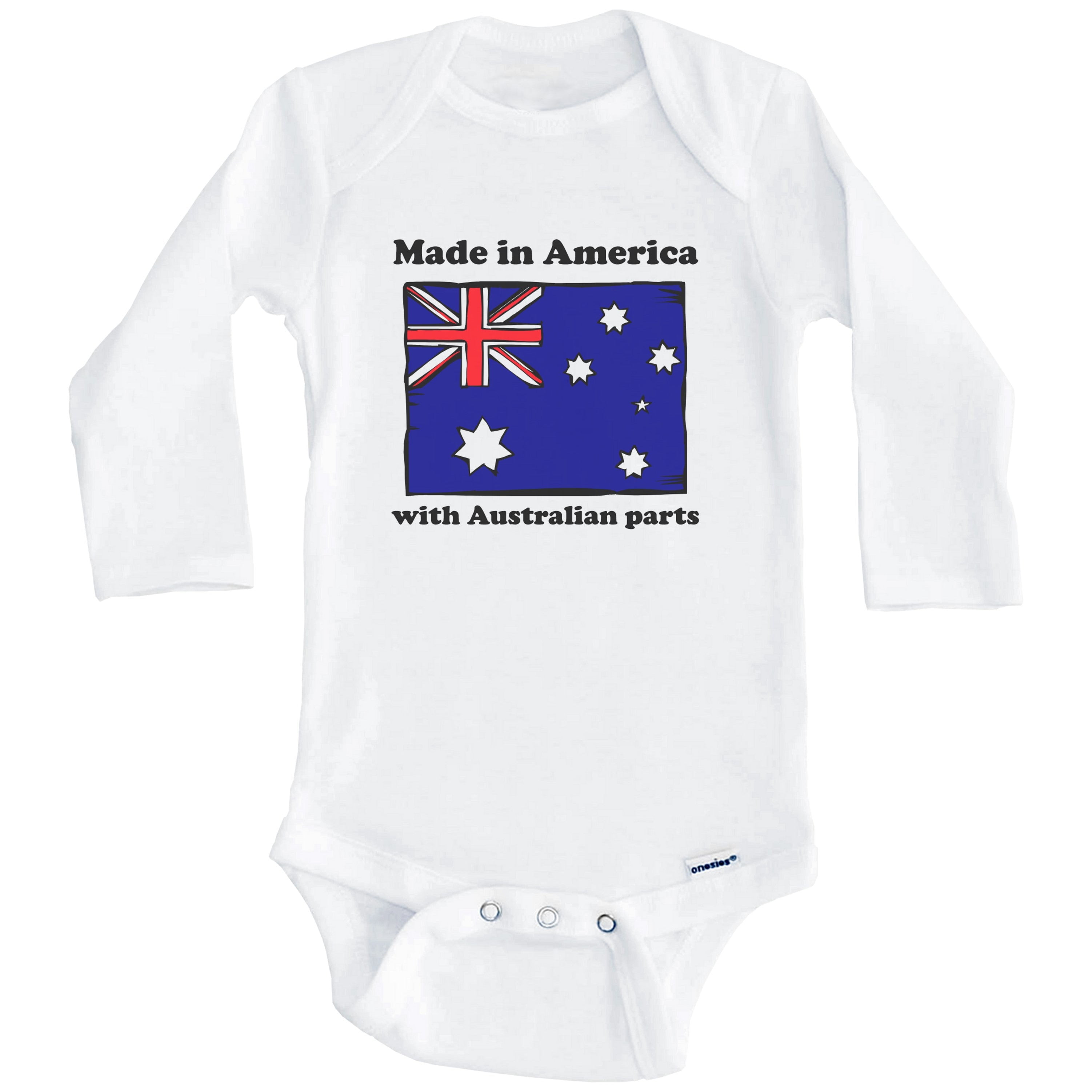 Made In America With Australian Parts Funny Australia Flag One Piece ...
