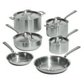Made In Cookware - 10 Pc Stainless Steel Pot & Pan Set - 5 Ply Clad ...