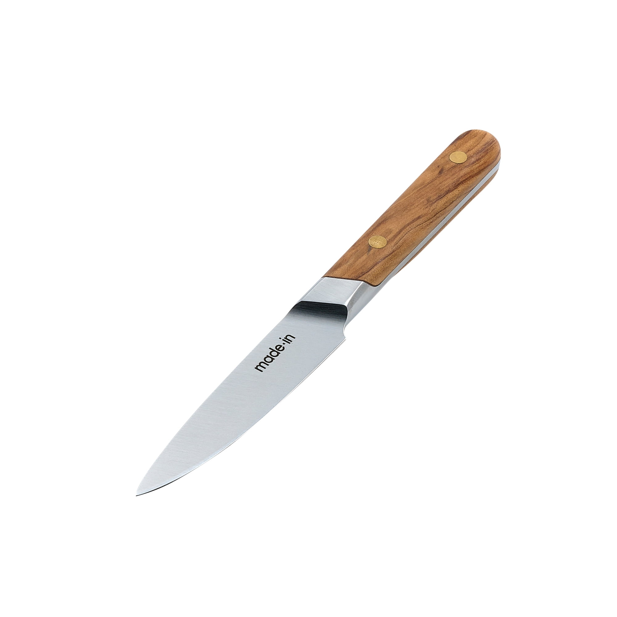 Made In Cookware - Small Kitchen Paring Knife, 4", Full Tang, Olive ...