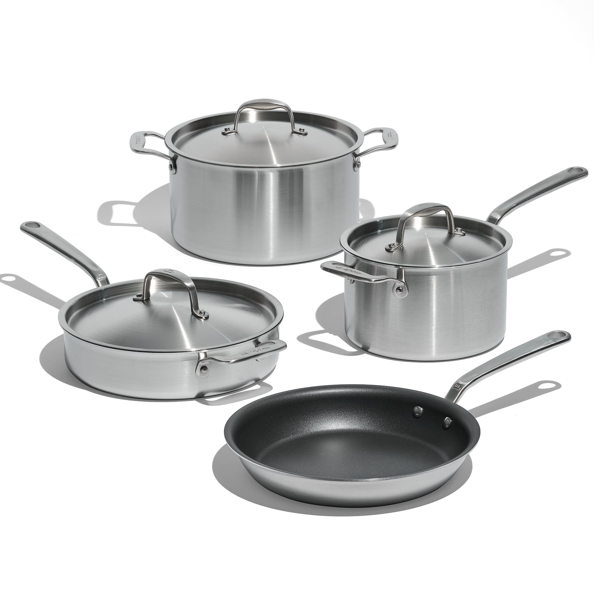 Made In Cookware - 7 Piece Non Stick Pot and Pan Set (Graphite) - 5 Ply ...