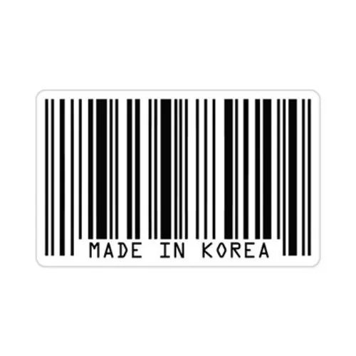 Made In Korea Bar Code Upc Korean Styling Car Sticker Phone Decal Water ...