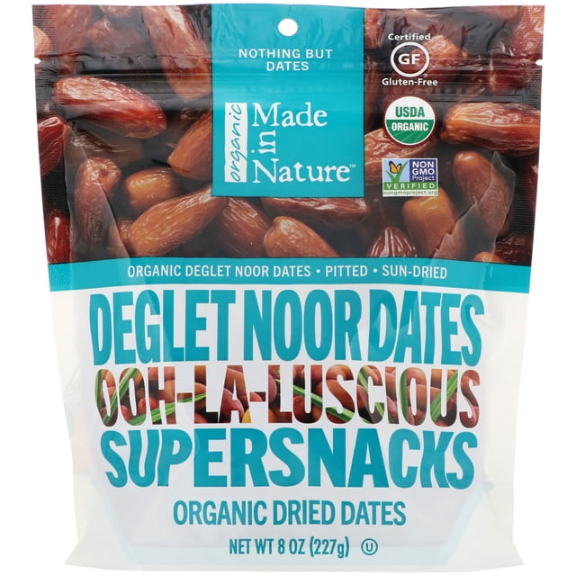 Made In Nature Organic Deglet Noor Dried Dates, 8 oz - Walmart.com