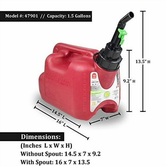 1 Gallon Gas Cans in Gas Cans - Walmart.com