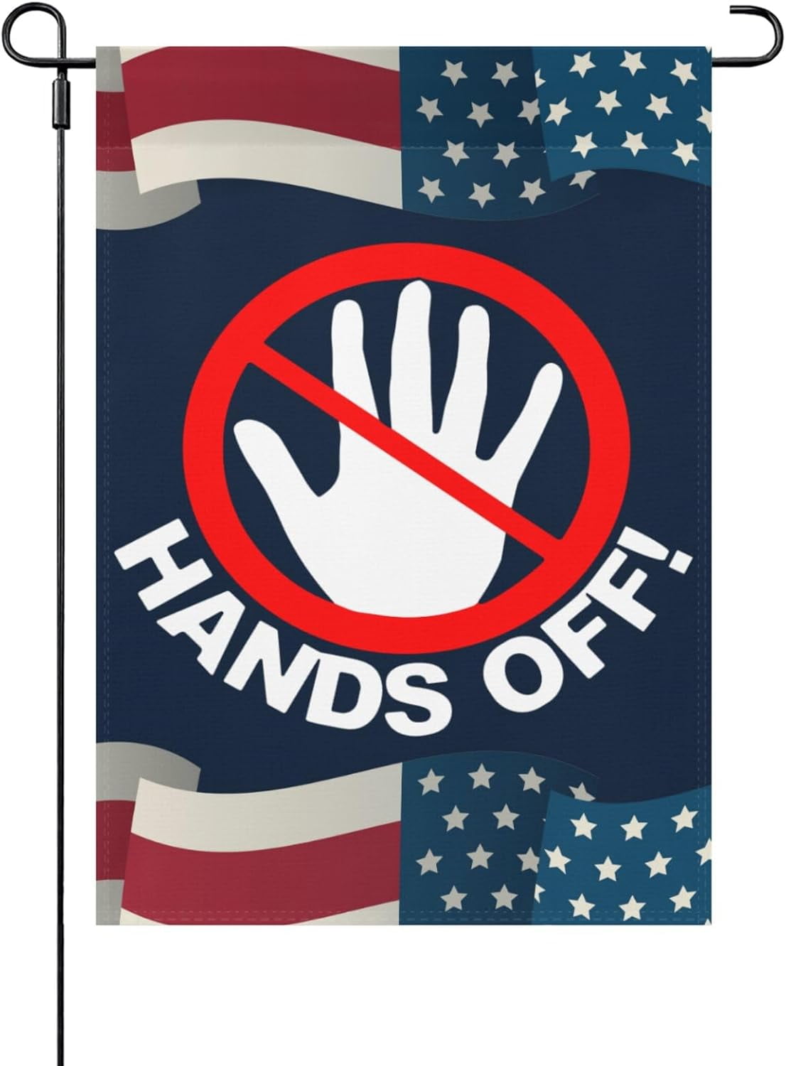 Made In USA Hands Off Protest Yard Flag Humorous Garden Flags Double ...