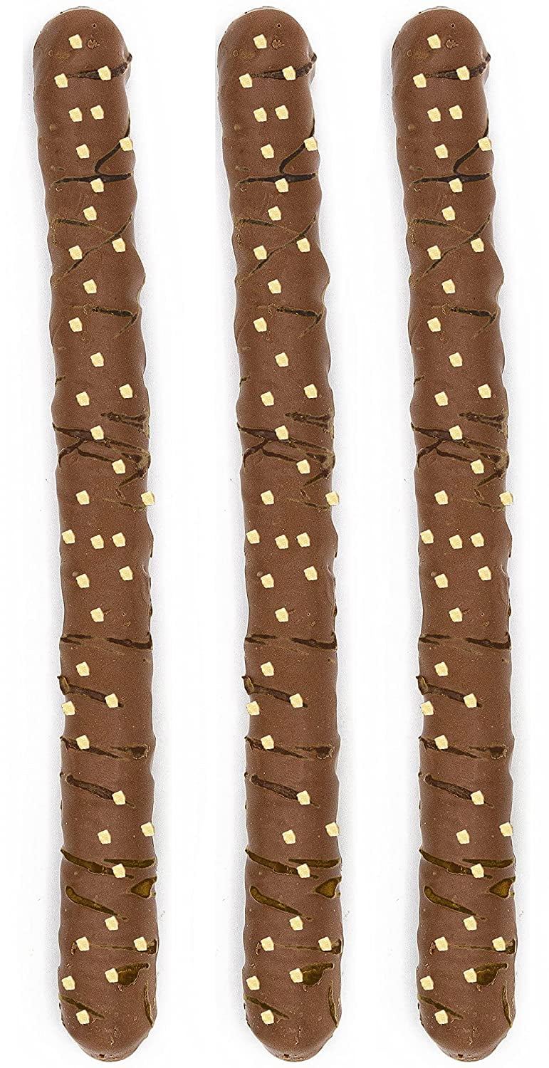Made In USA Toffee Covered Milk Chocolate Pretzel Rods (Pack of 18 ...