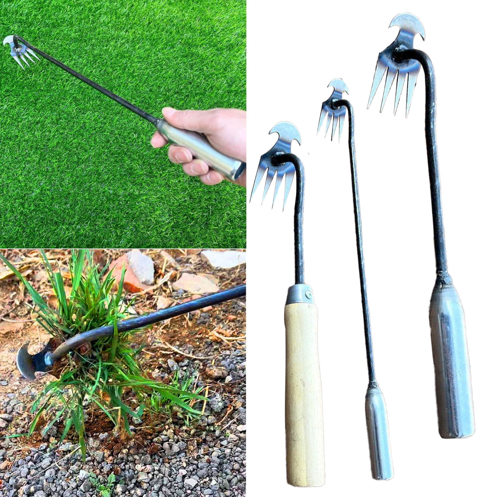 Made of Iron, Discounted Stock! 1*Weeding Tool Today Deals! Kpamnxio Garden Hoe Weeding Artifact ...