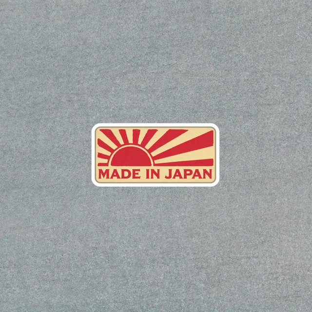 Made In Japan Sticker - Retro Rising Sun Flag Decal For Jdm Car ...