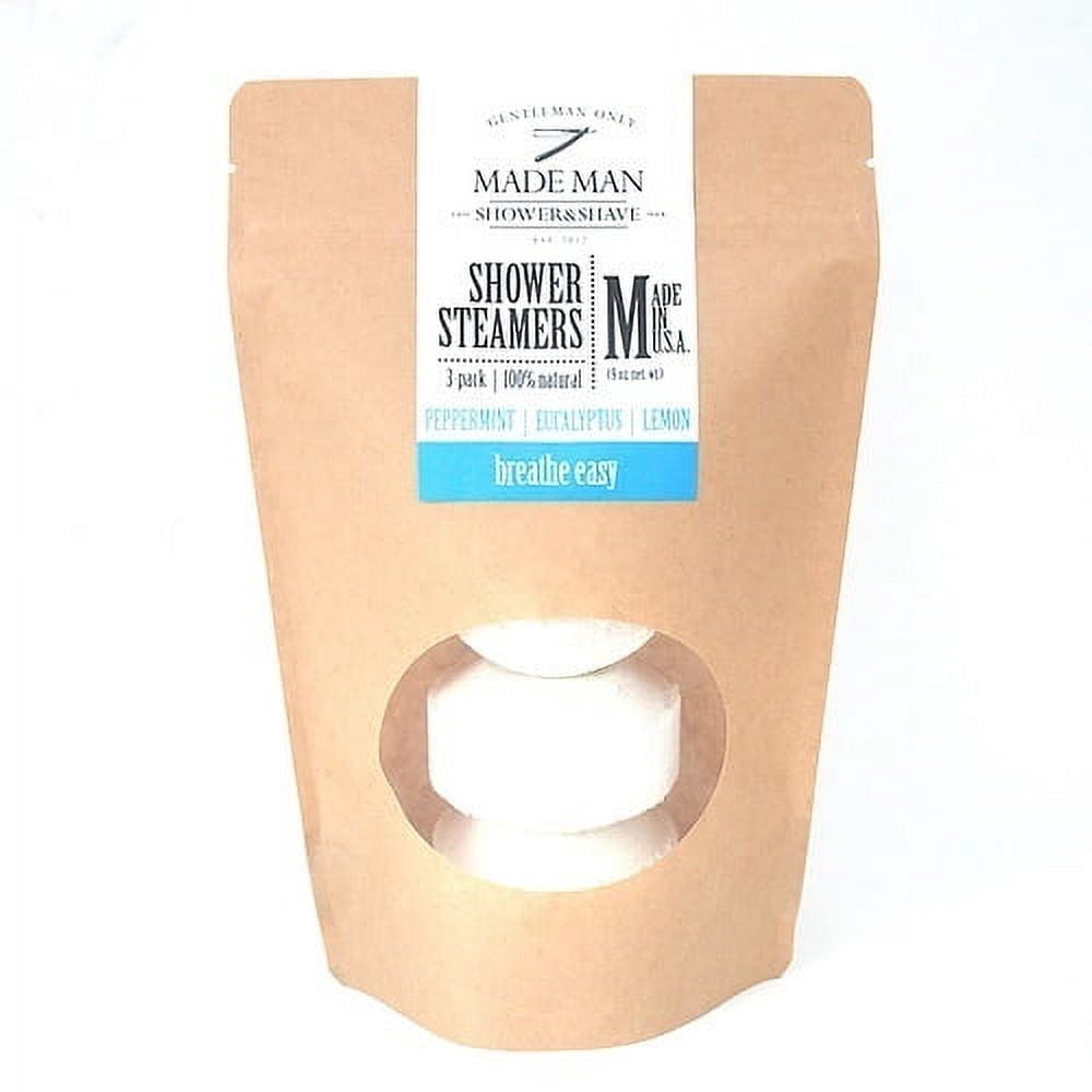 Made Man BREATHE EASY Shower Steamers 9oz Allergy/Cold Relief - Walmart.com