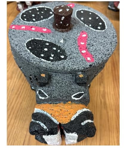 Made in Mexico Beautifully Hand Carved Painted Guacamole Maker Large ...