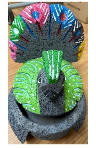 Made in Mexico Beautifully Hand Carved Painted Guacamole Maker Large ...