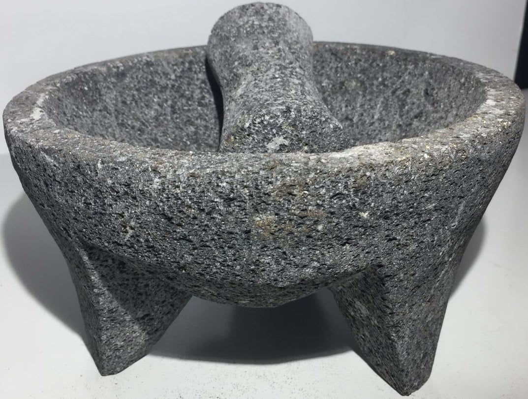 "Genuine Mexican Volcanic Lava Rock Molcajete/Tejolote - 5"" Large Bowl ...