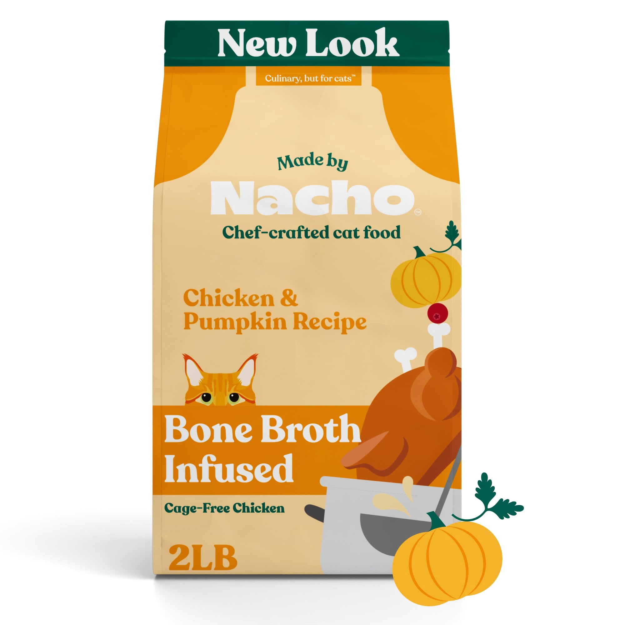 Made by Nacho Bone Broth Infused Dry Cat Kibble - Cage-Free Chicken ...