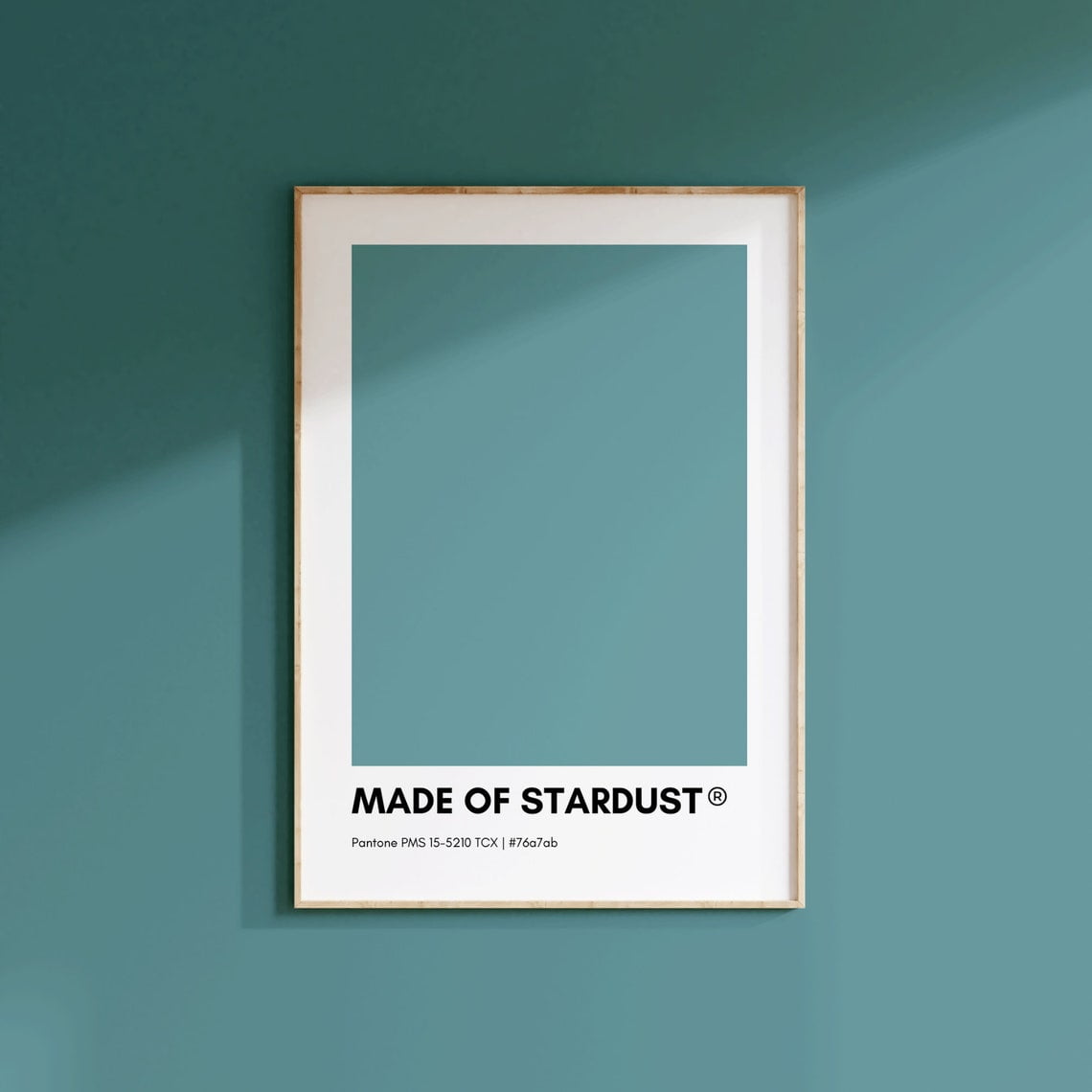 Made Of Stardust Pantone, Turquoise Pantone Print Poster, Pantone ...