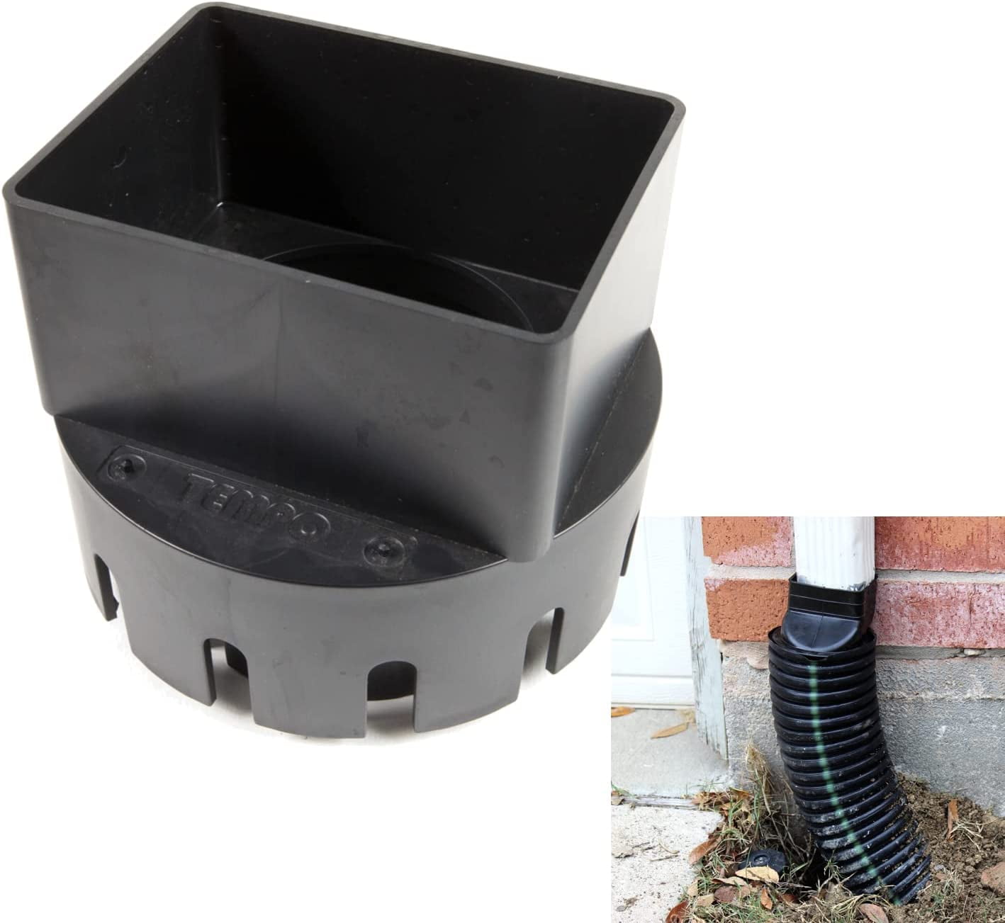 Made Premium Rain Gutter Downspout Adapter (3" x 4" Inch Roof Rain ...