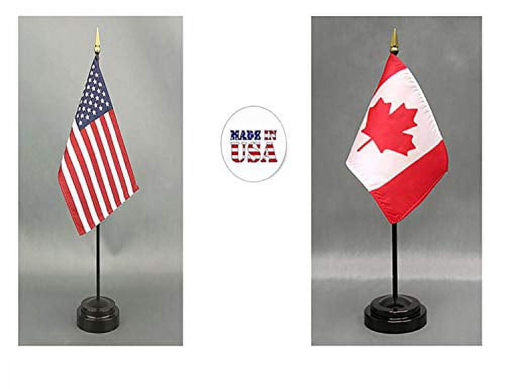 Made in The USA. 1 American and 1 Canadian Rayon 4"x6" Office Desk ...