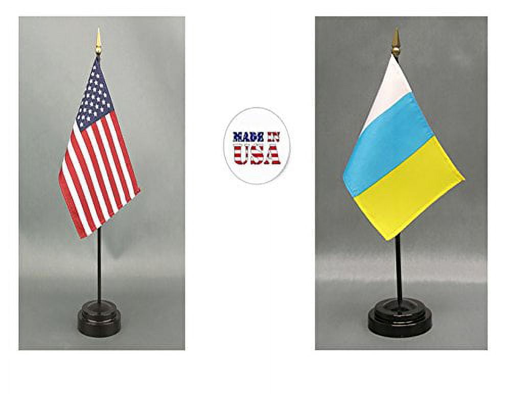 Made in The USA. 1 American and 1 Canary Islands Rayon 4"x6" Miniature ...