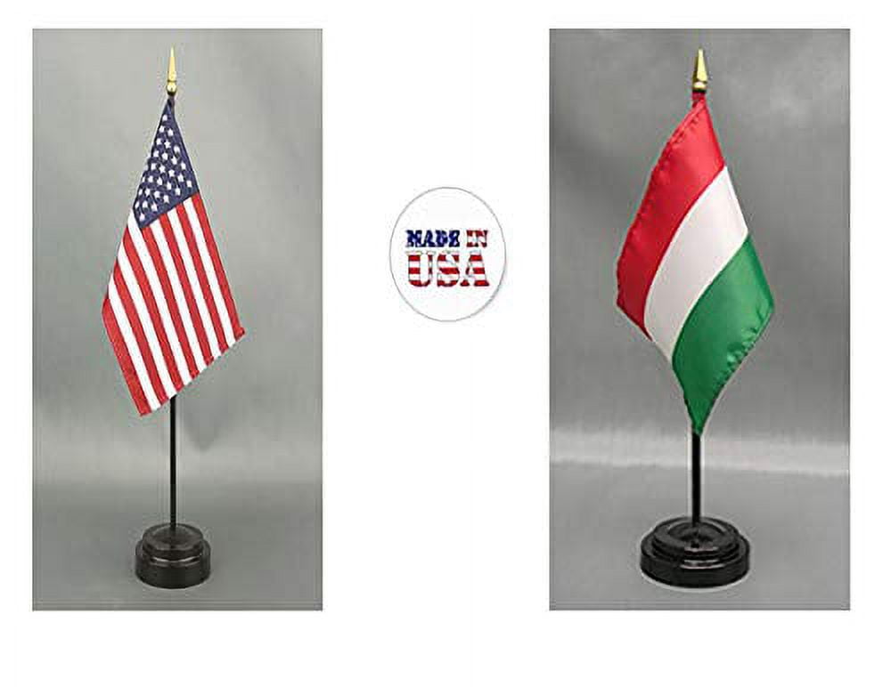 Made in The USA. 1 American and 1 Hungarian Rayon 4"x6" Office Desk ...