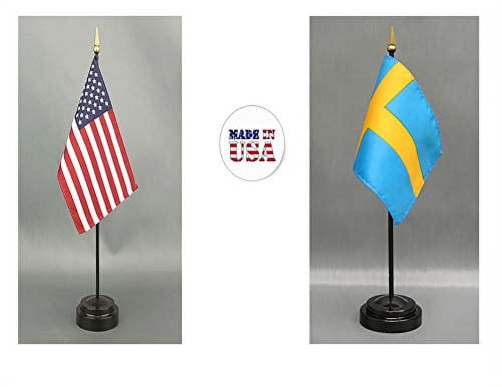 Made in The USA. 1 American and 1 Sweden Rayon 4"x6" Office Desk ...