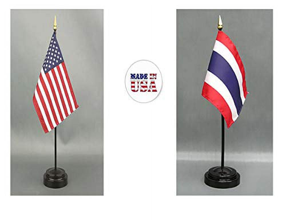 Made in The USA. 1 American and 1 Thai Rayon 4"x6" Office Desk & Little ...