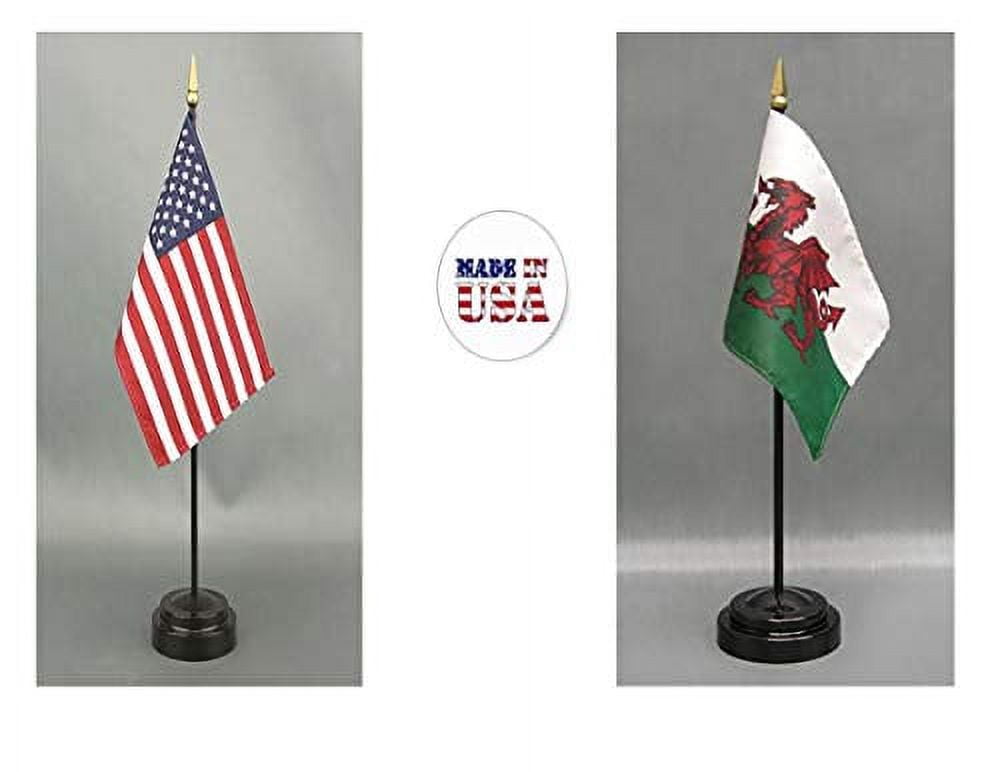 Made in The USA. 1 American and 1 Welsh Rayon 4"x6" Office Desk ...