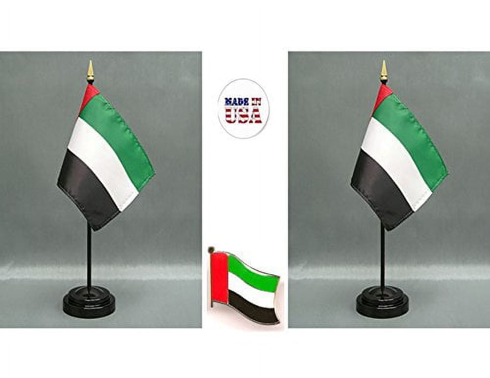 Made in The USA. 2 United Arab Emirates 4"x6" Miniature Office Desk ...