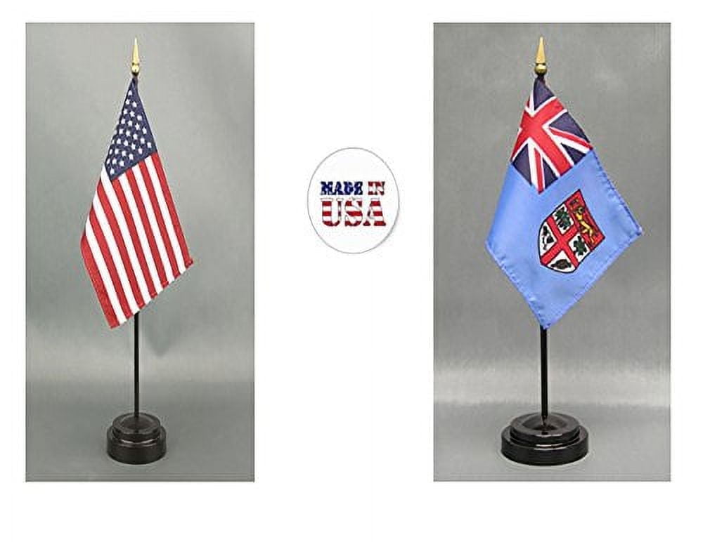 Made in The USA. 1 American and 1 Fiji Rayon 4"x6" Miniature Office ...