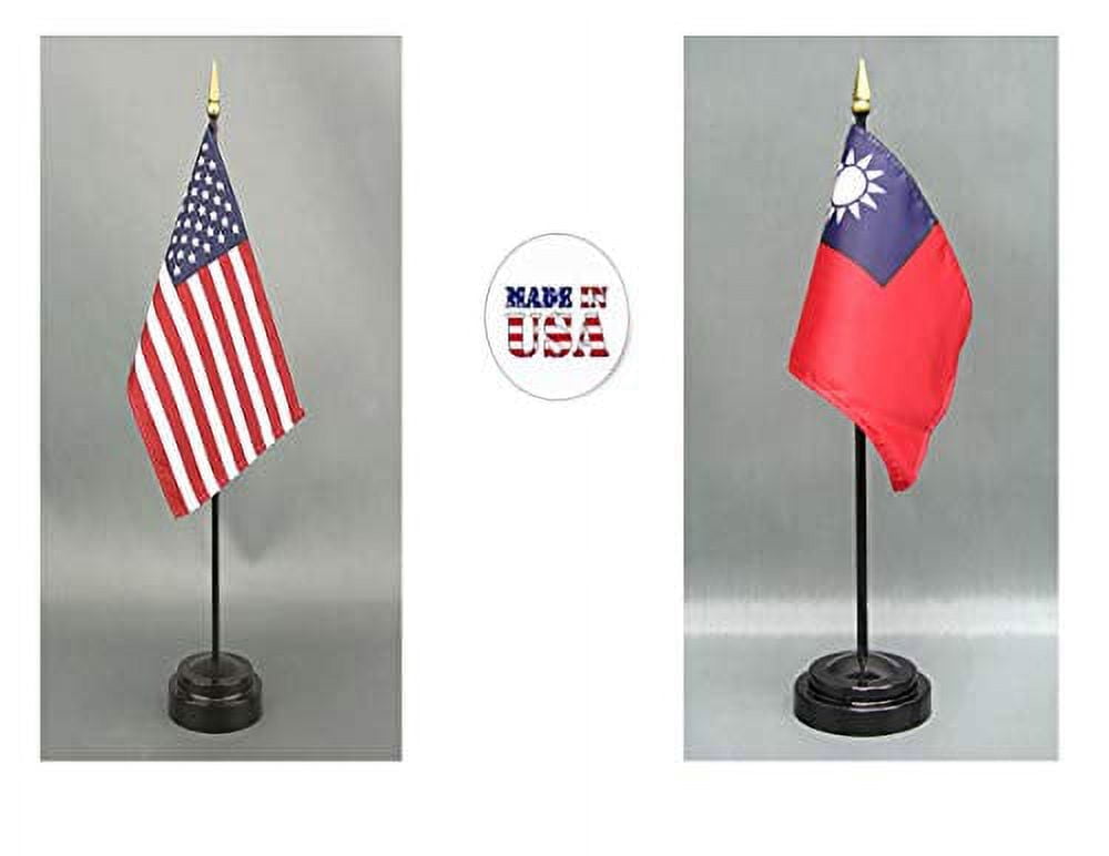 Made in The USA. 1 American and 1 Taiwanese Rayon 4"x6" Office Desk ...