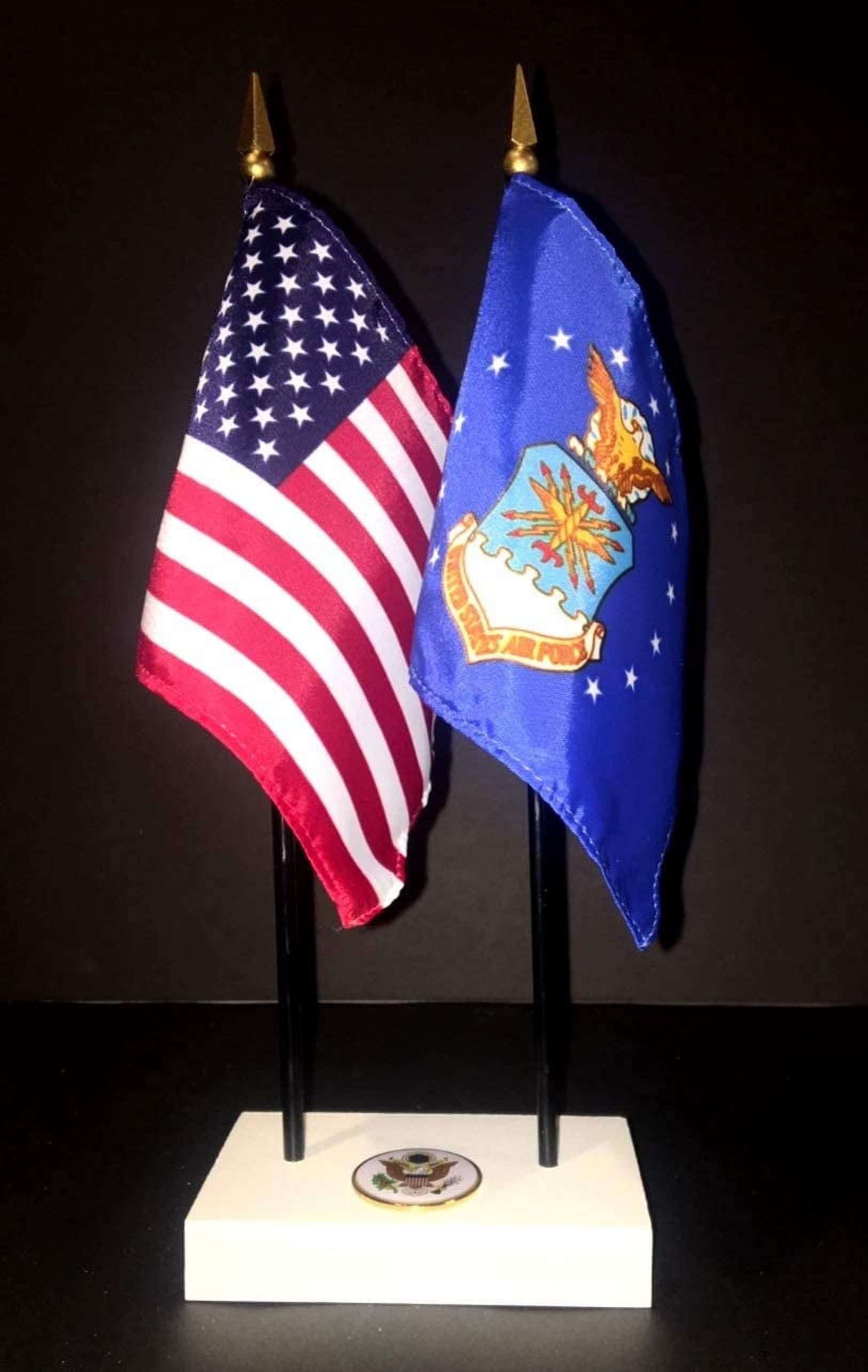 Made in the USA. 1 American and 1 United States Air Force Rayon 4"x6 ...