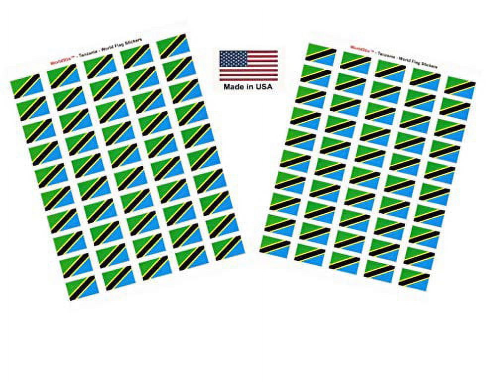 Made in USA! 100 Country Flag 1.5" x 1" Self Adhesive World Flag ...