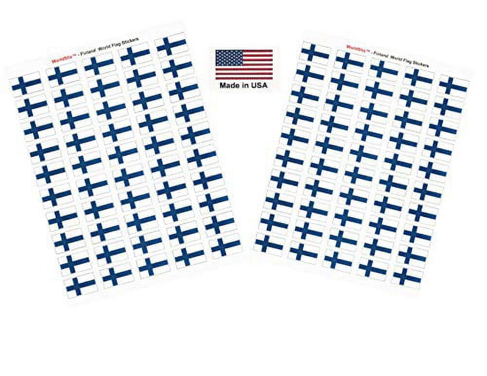 Made in USA! 100 Country Flag 1.5" x 1" Self Adhesive World Flag ...