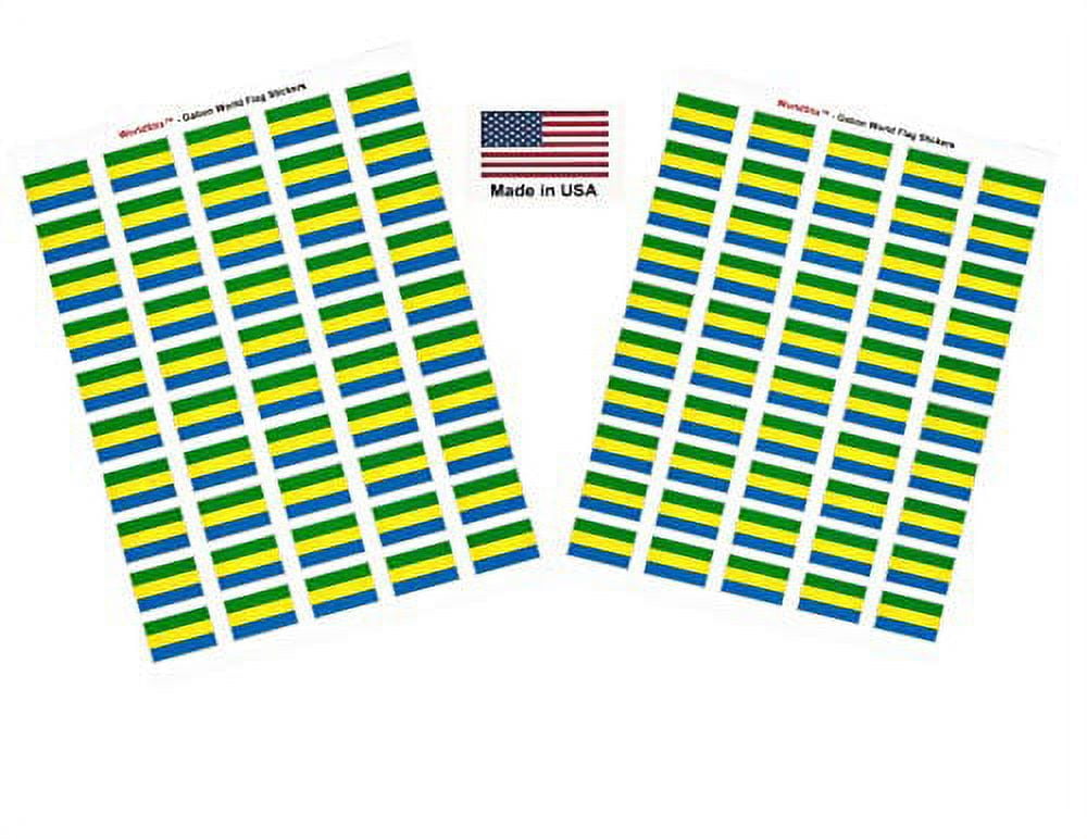 Made in USA! 100 Country Flag 1.5" x 1" Self Adhesive World Flag ...