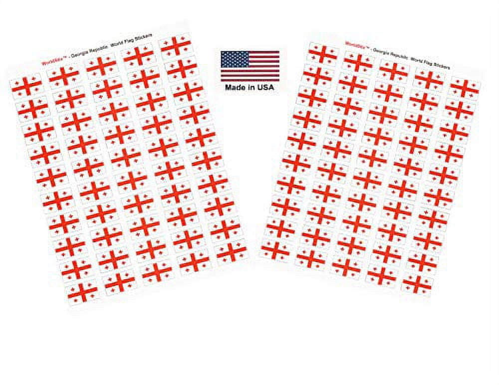Made in USA! 100 Country Flag 1.5" x 1" Self Adhesive World Flag ...