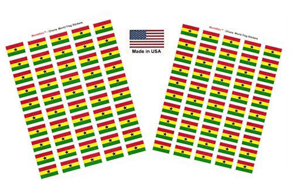 Made in USA! 100 Country Flag 1.5" x 1" Self Adhesive World Flag ...