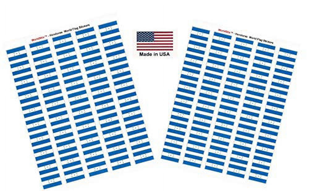 Made in USA! 100 Country Flag 1.5" x 1" Self Adhesive World Flag ...