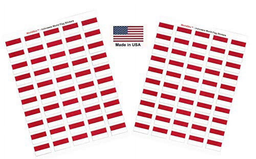 Made in USA! 100 Country Flag 1.5" x 1" Self Adhesive World Flag ...