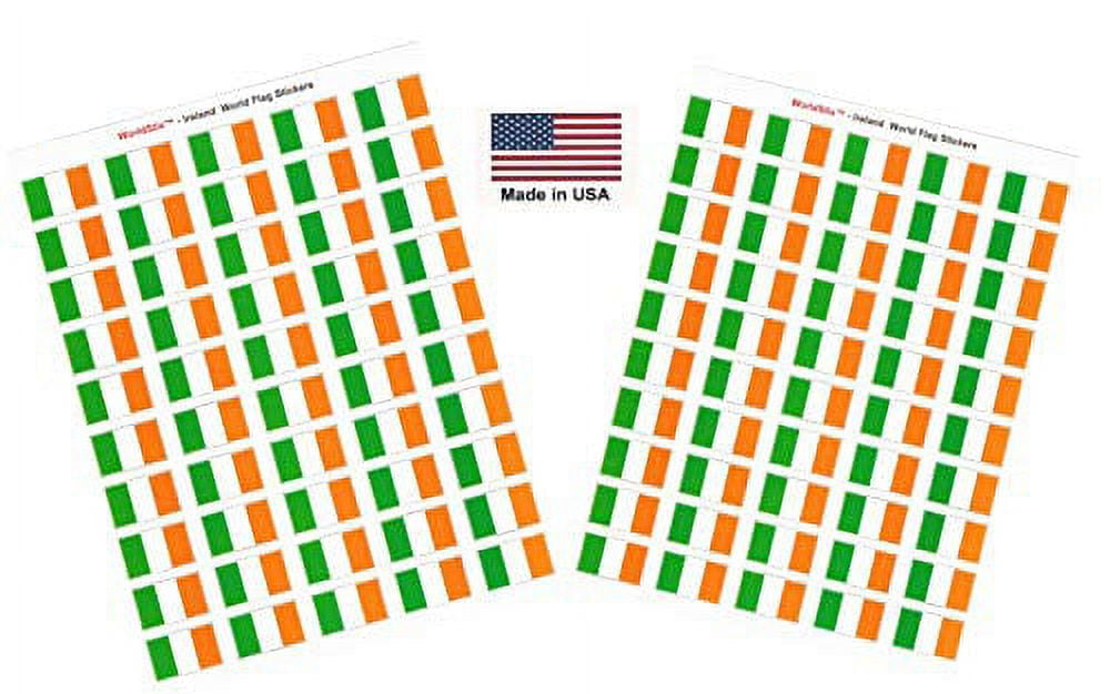 Made in USA! 100 Country Flag 1.5" x 1" Self Adhesive World Flag ...