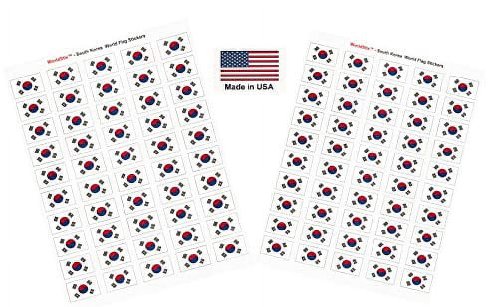 Made in USA! 100 Country Flag 1.5" x 1" Self Adhesive World Flag ...
