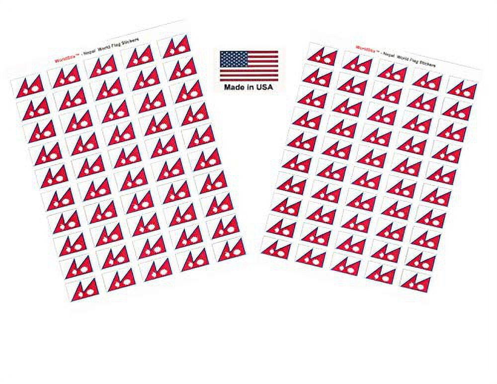 Made in USA! 100 Country Flag 1.5" x 1" Self Adhesive World Flag ...
